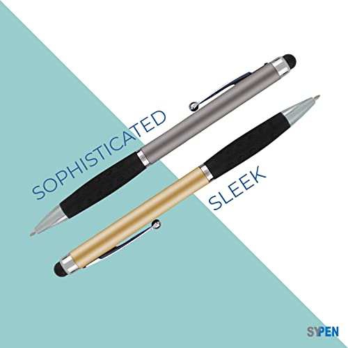 Personalized Pens With your Custom Logo or Text-300 Pack Bulk-for Businesses, Parties, and Events, 2 in 1 Ballpoint Pen & Capacitive Stylus forTouchscreen Devices, Rose Gold Barrel, Black Ink