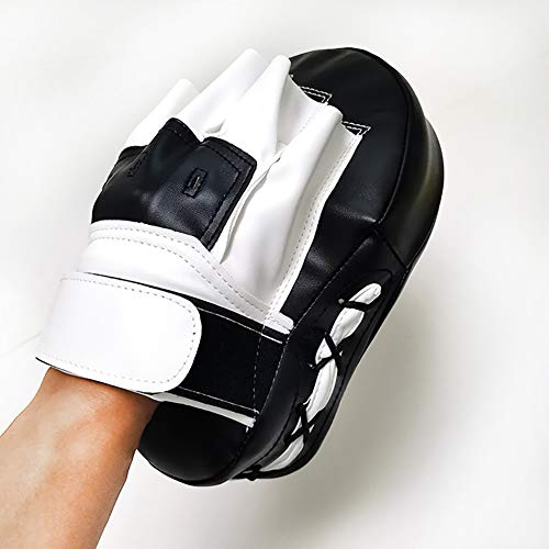 Valleycomfy Boxing Curved Focus Punching Mitts- Leatherette Training Hand Pads,Ideal for Karate, Muay Thai Kick, Sparring, Dojo, Martial Arts