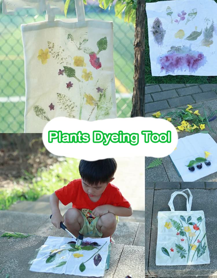 Leaves Dye Kit Natural Plant Dyeing Tool Kit for Fabric Cloth, All-in-1 Kit for Beginners, Adults and Kids