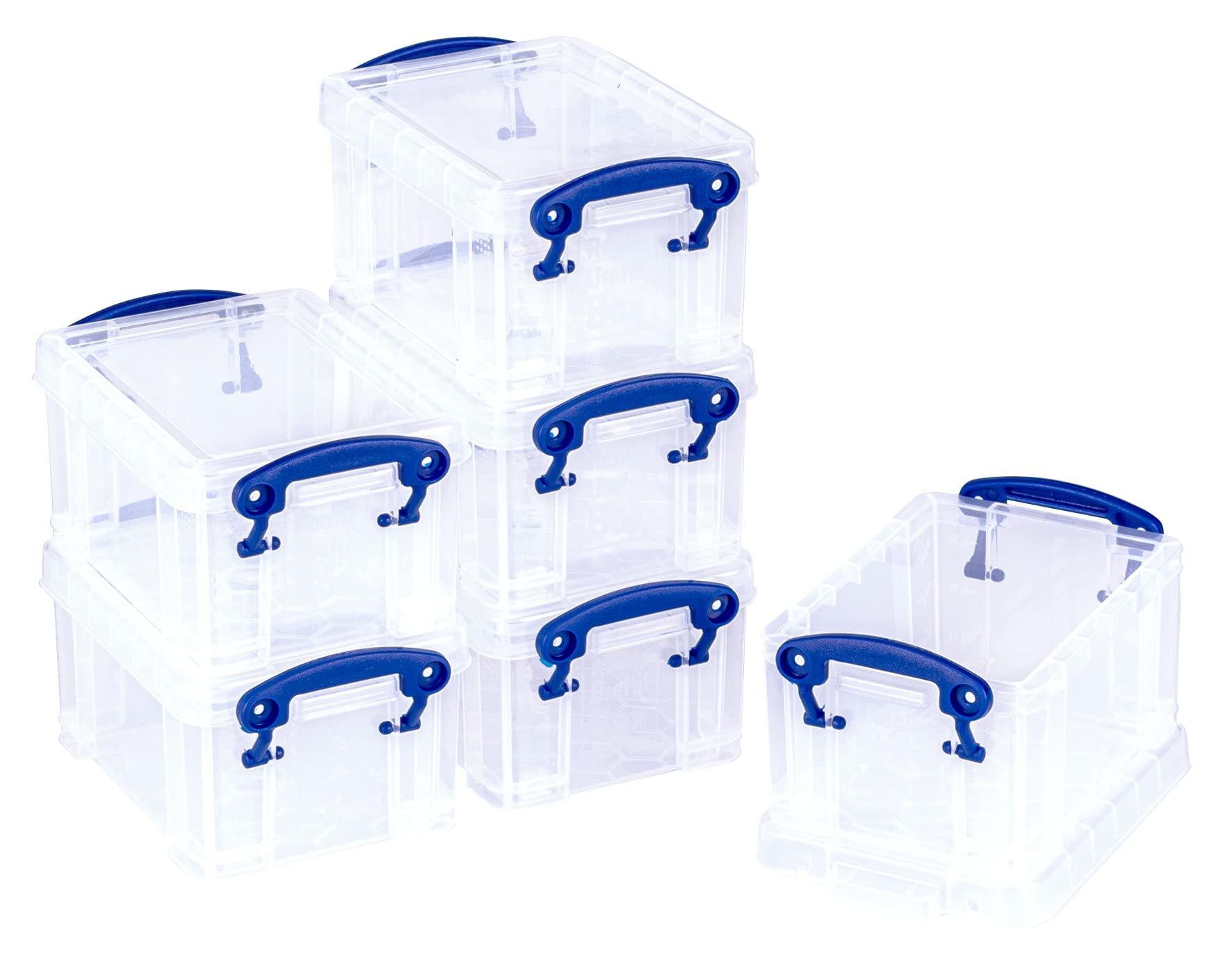 Really Useful Box 0.3 Litre Plastic Storage Box Clear (Pack of 6)