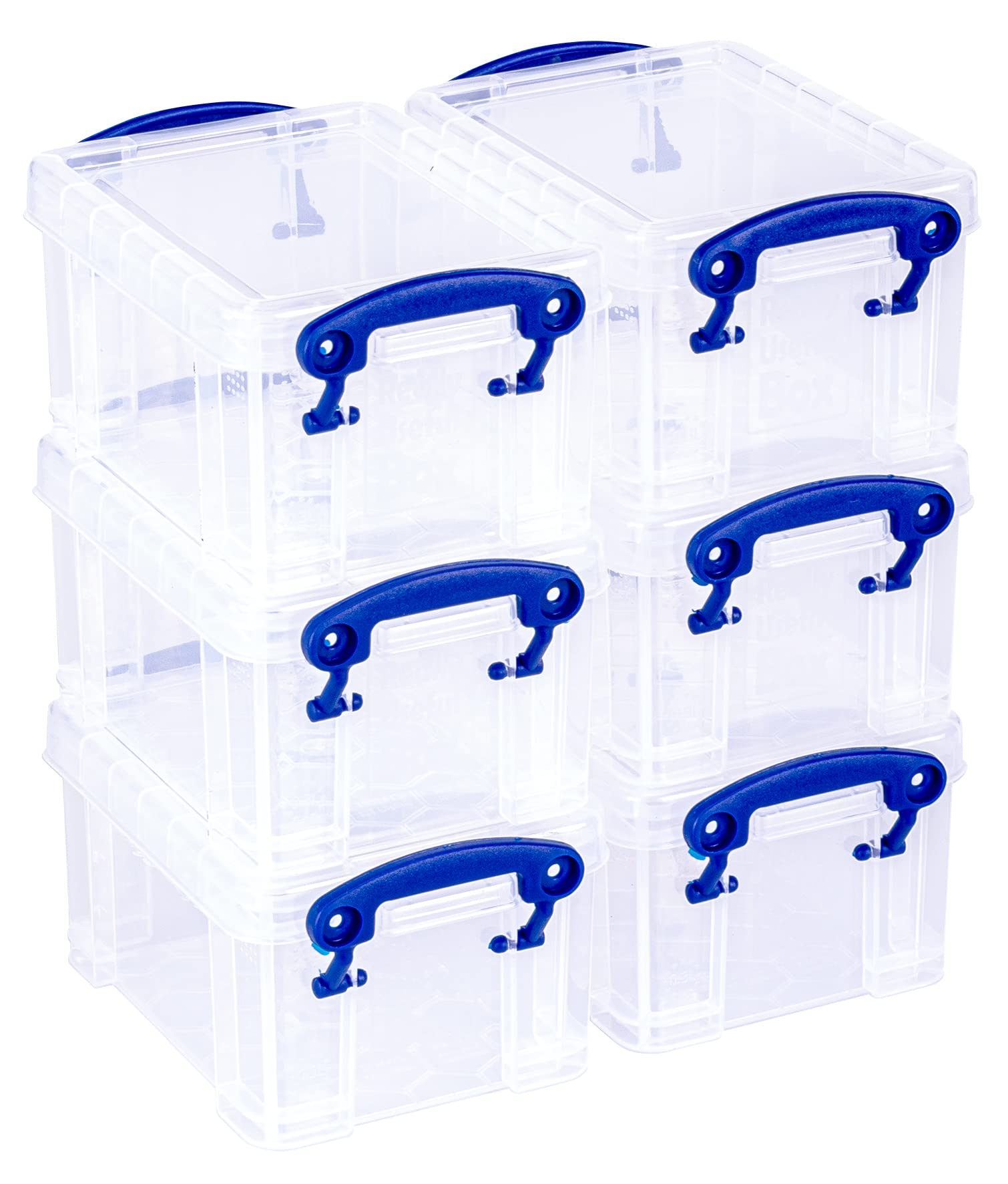 Really Useful Box 0.3 Litre Plastic Storage Box Clear (Pack of 6)