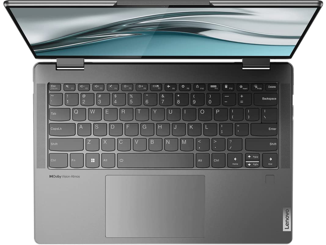 Lenovo 2022 Yoga 7i 14" 2.2K Touch 2-in-1 Laptop, Intel Evo Platform Core i5-1235U, 8GB RAM, 512GB PCIe SSD, Iris Xe Graphics, Backlit Keyboard, Fingerprint Reader, Win 11, Grey, 32GB USB Card
