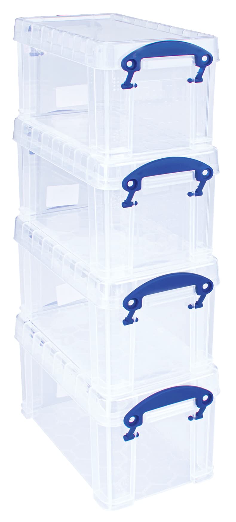 Really Useful Plastic Storage Box 2.1 Litre Clear (Pack of 4)