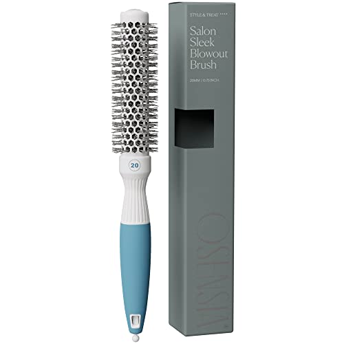Ultra Small Round Brush for Blow Drying - Salon Blowout Hair Styling for Wet or Dry Hair, Round Hair brush for Women and Men, Great for Precise Styling and Manageable Hair (0.75 inch) (Not Electrical)