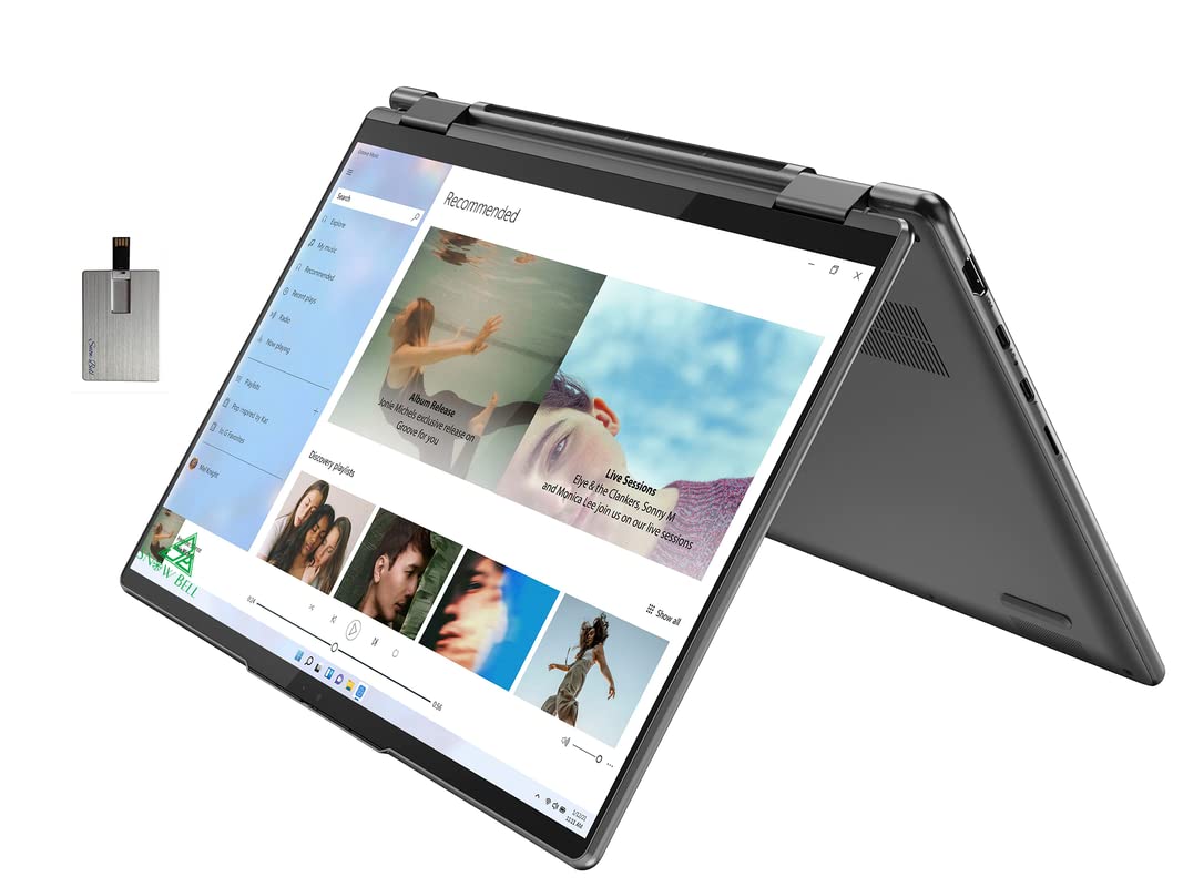 Lenovo 2022 Yoga 7i 14" 2.2K Touch 2-in-1 Laptop, Intel Evo Platform Core i5-1235U, 8GB RAM, 512GB PCIe SSD, Iris Xe Graphics, Backlit Keyboard, Fingerprint Reader, Win 11, Grey, 32GB USB Card