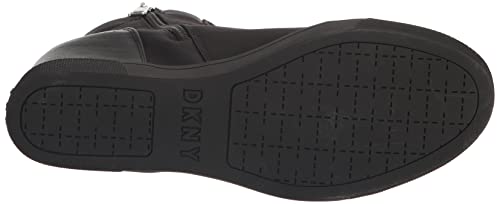 DKNY Women's Calz Lace Up Wedge Sneaker, Black, 9