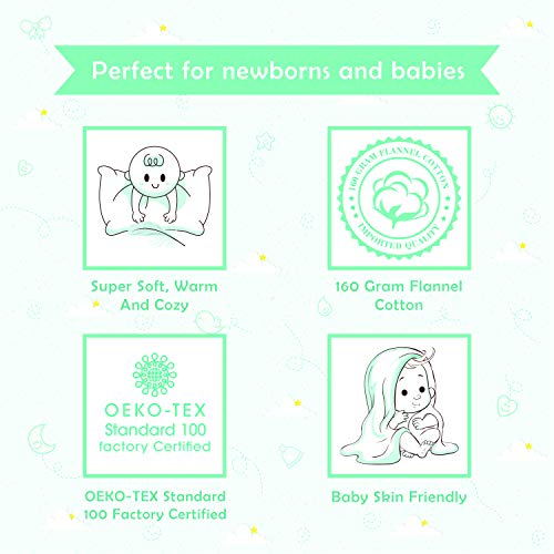 Cuddles & Cribs Cotton Flannel Baby Receiving Blankets - 2 Count (Cars & Slogans, One Size)