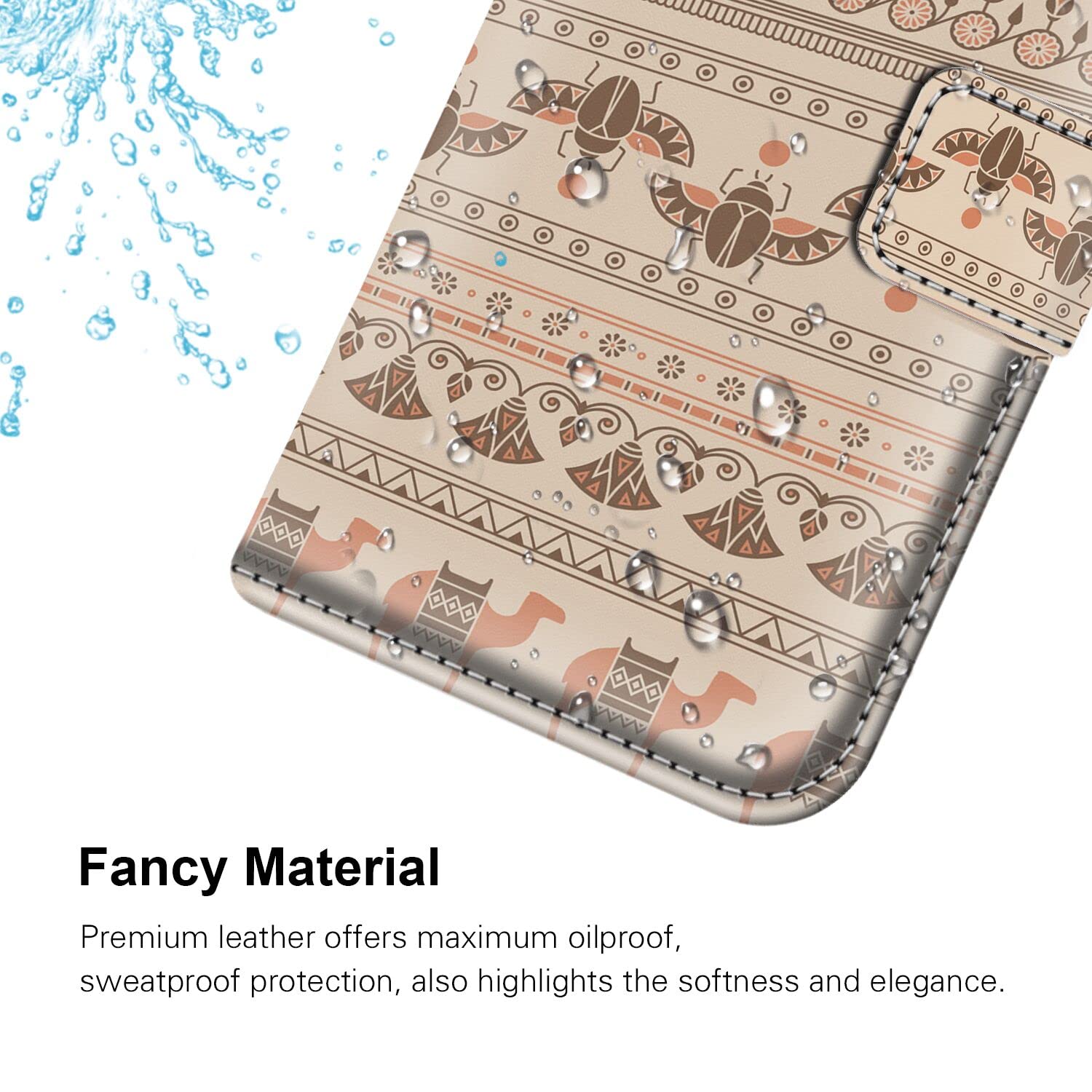 GackCase Wallet Case Fit for Samsung Galaxy S9 Plus (2018) (6.2 Inch) with Cicada Totem Camel Stand Support Wristband Credit Card Slots Side Cash Pocket Magnetic Buckle PU Leather Flip Cover