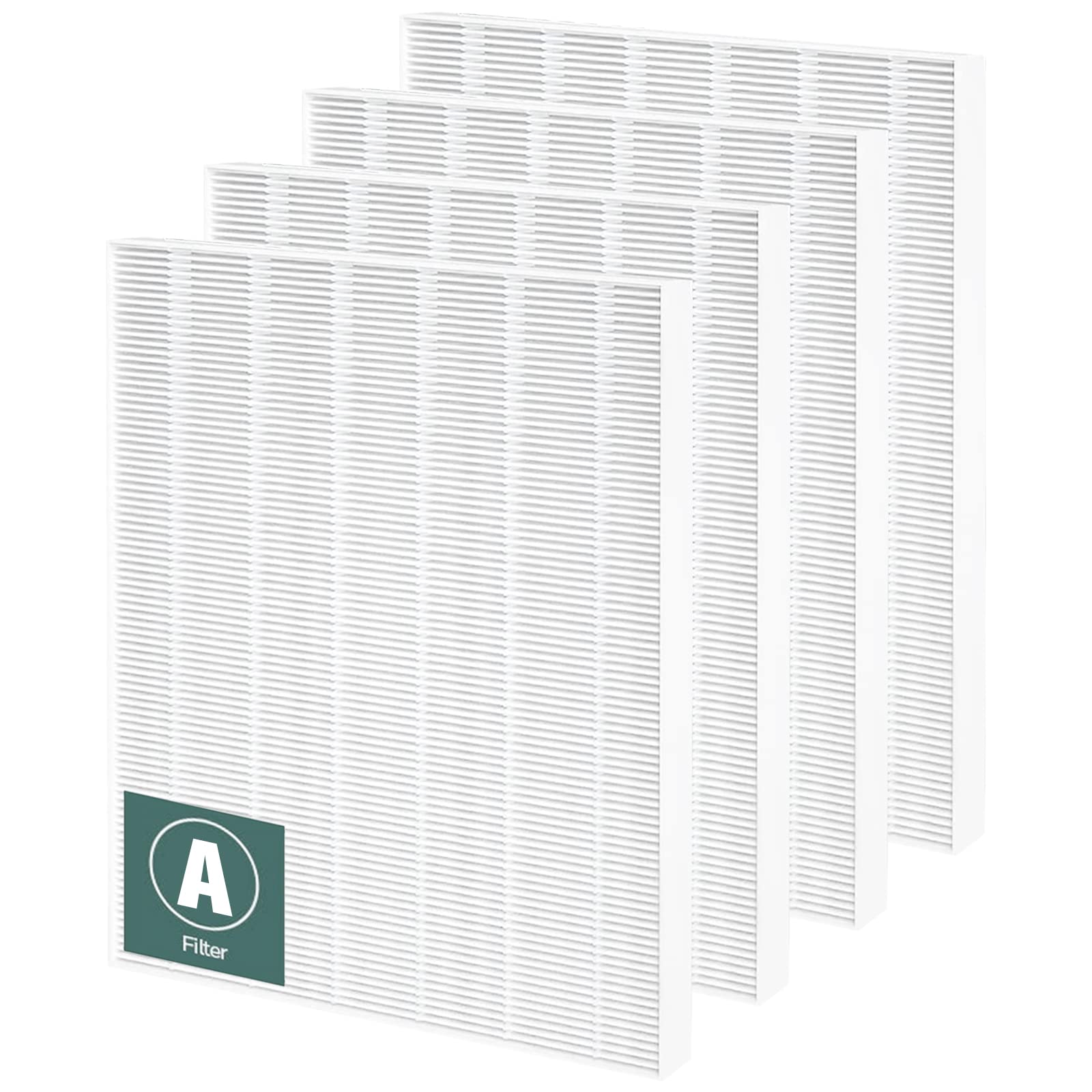 4 Pack 115115 HEPA Replacement Filter A Size 21 Compatible with Winix PlasmaWave Air Purifier C535 5300 5300-2 5500 5500-2 6300 6300-2 P300 AM90 9000 5000 5000B C909 9800 by Funmit
