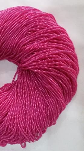 1 Strands Pink Fuchsia Hydro Spacer Seed Beads Rondelle - Each Strand is 10.5" Long, Beads Measure 2-2.5mm Long Strand