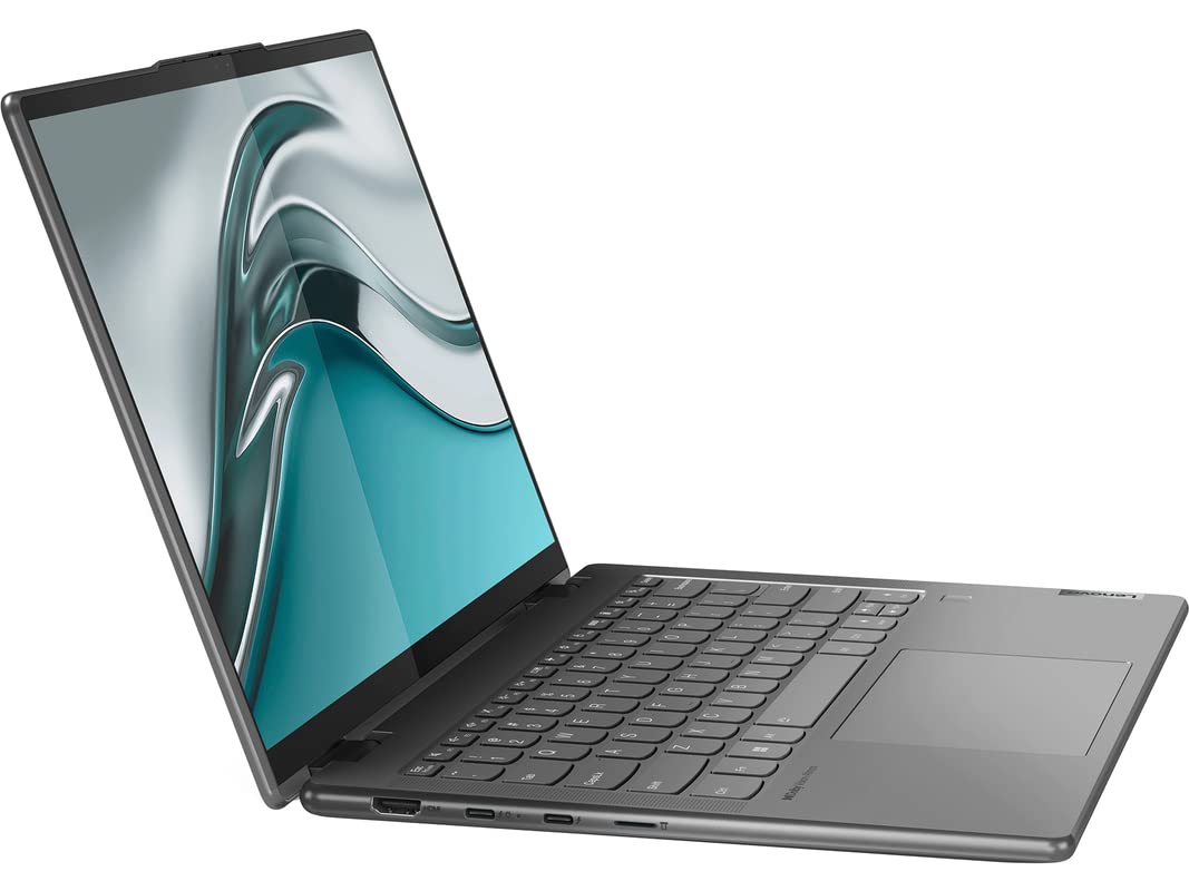 Lenovo 2022 Yoga 7i 14" 2.2K Touch 2-in-1 Laptop, Intel Evo Platform Core i5-1235U, 8GB RAM, 1TB PCIe SSD, Iris Xe Graphics, Backlit Keyboard, Fingerprint Reader, Win 11, Grey, 32GB USB Card