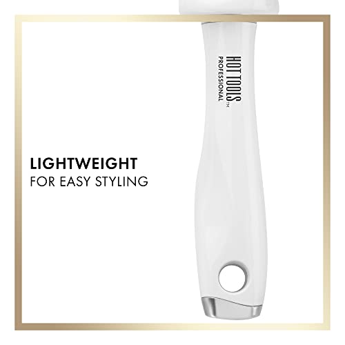Hot Tools Pro Artist White Gold Collection Titanium Round Brush | Textured Blowouts (1 in)