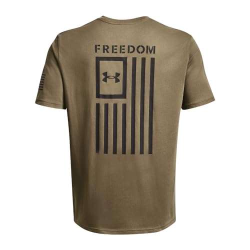 Under Armour Men's New Freedom Flag T-Shirt, (499) Federal Tan / / Jet Gray, Large