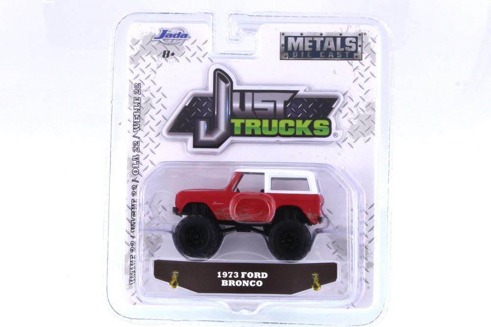 Jada Just Trucks 1973 Ford Bronco, Wave 22 (Red/White Top) 1:64 Scale