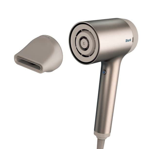 Shark HyperAIR Fast-Drying Hair Blow Dryer with IQ Styling Concentrator Attachment, Auto Presets, for Straight, Wavy, and Curly Hair, No Heat Damage, Ionic, Less Frizz, More Shine (HD101)
