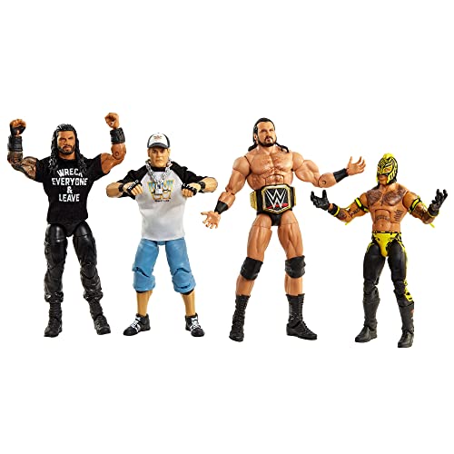 WWE MATTEL Top Picks Elite John Cena 6-inch Action Figure with Deluxe Articulation for Pose and Play, Life-like Detail, Authentic Ring Gear & Accessory,Multi,GVC03