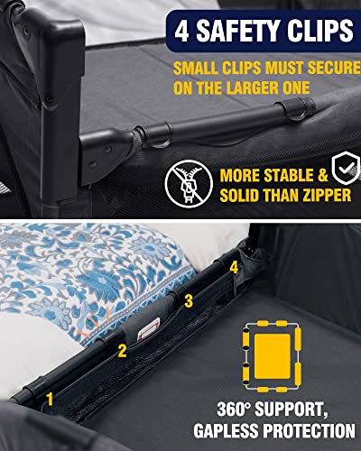 Beka Baby 4 in 1 Bassinet Bedside Sleeper, Baby Bedside Crib 4 Functions, Bedside Bassinet Crib Sleeper, Playard, Changing Table, Baby Bassinet for Newborn Baby