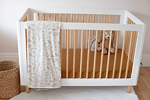 Pobibaby - Single Solid Premium Fitted Baby Crib Sheets for Standard Crib Mattress - Ultra-Soft Cotton Blend, Safe and Snug, and Stylish Solid Crib Sheet (Caramel Brown)