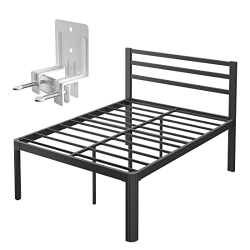 Woozuro 18 Inch Queen Bed-Frame with Headboard and 6PCS Mattress Gaskets No Slip Foundation No Box Spring Needed