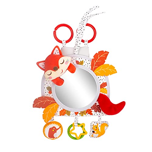 Baby’s Activity Hanging Toy with in-Sight Car Mirror for car seat, Stroller, Crib and Tummy time (Fox)