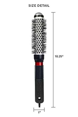 Cricket Technique #310 1โ Thermal Hair Brush Seamless Barrel Styling Hairbrush Anti-Static Tourmaline Ionic Bristle for Blow Drying Curling All Hair Types