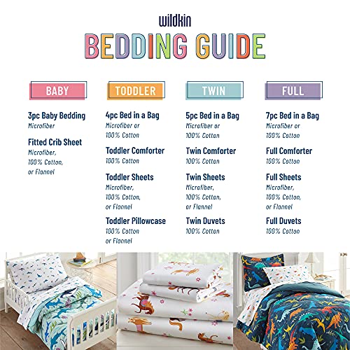 Wildkin Microfiber Fitted Crib Sheet for Boys & Girls, Crib Sheets Measures 52 x 28 Inches, Soft & Breathable Fabric Crib Sheets for Kids, Fits Standard Crib Mattress(Trains Planes & Trucks)