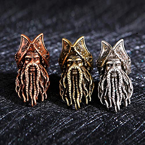 NGOANSK6688 1 Piece/Lot Silver Color Spacer Beads Long Beard Accessories for Bracelets Jewelry Gifts (BD636-1)