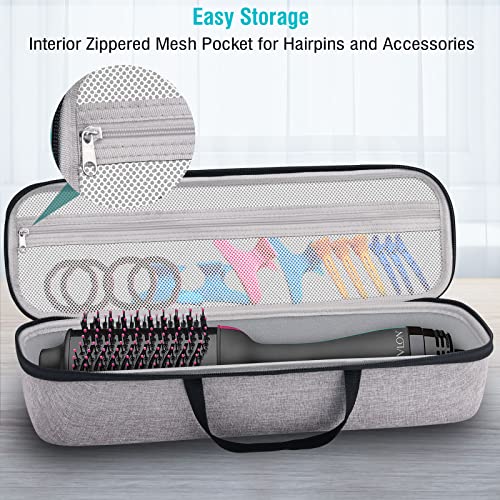 Travel Case for Revlon Hair Dryer Brush, Portable Lightweight Hard Carrying Case Storage Bag for Revlon One Step Volumizer Plus 2.0 Hot Air Brush, Hot Tools Volumizer Case