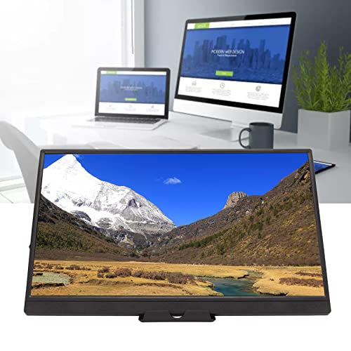 Zyyini Portable Monitor 1080P 17.3 Inch,IPS HDR HD Multimedia Interface.USB C Full Function,Built in Dual Speakers,Plug and Play,Lightweight,16:9,External Display for PS5 Phone PC Switch (Black)
