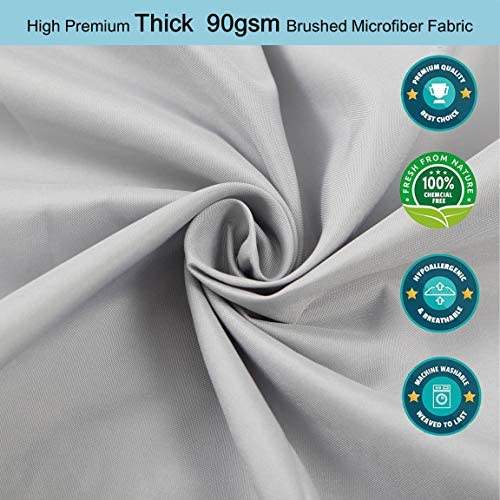 Crib Sheets, Crib Sheets for Boys | Baby Boy Crib Sheets | Microfiber Crib Fitted Sheet for Standard Crib and Toddler Mattress (Gray and Navy, 2 Pack)