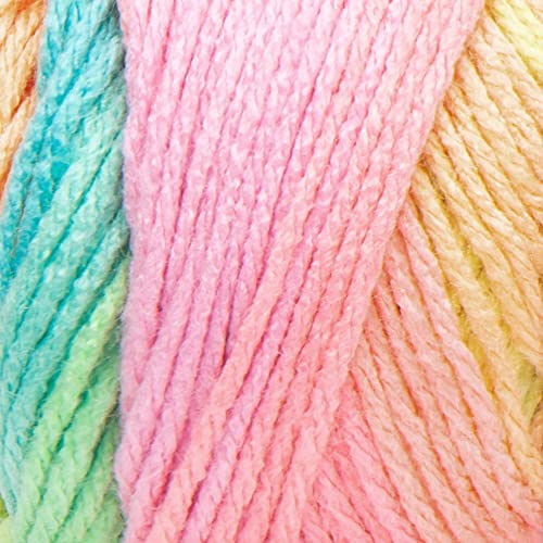 Red Heart Super Saver Yarn (4-Pack of 5oz Skeins) (Retro Stripe)