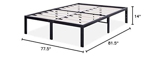 SLEEPLACE 14 Inch ST-3000 Ultra 3 Inch Wood Slat Bed Frame, King