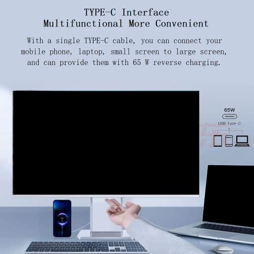 QianZi 3-Sided Borderless 27" Monitor with Audio - Aluminum Casing, 2560 * 1440(2K180Hz),Type-C 65W, Split Screen Lift and Rotate