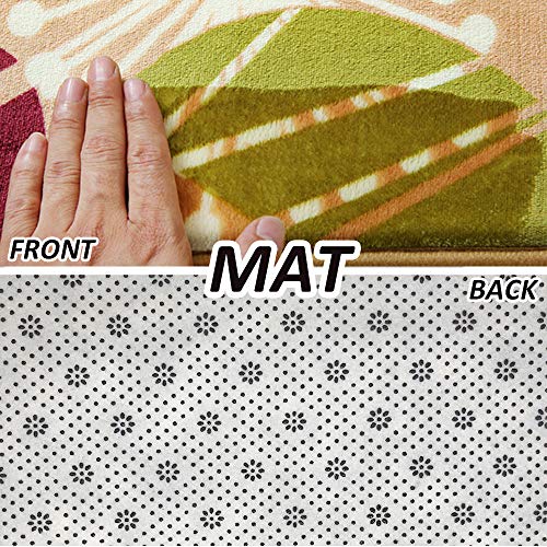 Christmas Bath Rugs White Snowflake Sponge Doormat Absorbent Non Slip Backing Durable Soft Flannel Mat Red Buffalo Plaid Checkered Christmas Memory Foam Mats Carpet for Bathroom Kitchen 16 x 24 inches