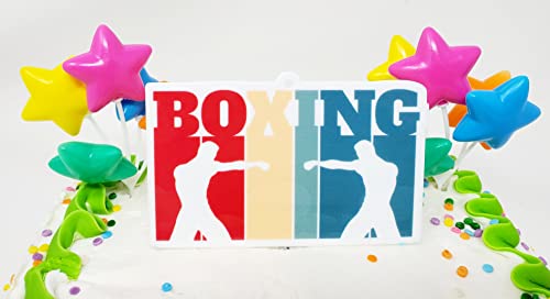 Boxing Themed 7 Piece Boxer Birthday Cake Topper Set