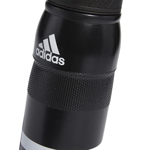adidas unisex adult 750 Ml (28 Oz) Stadium Refillable Plastic sports water bottles, Black/White, One Size US