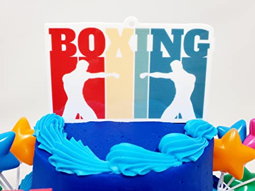 Boxing Themed 7 Piece Boxer Birthday Cake Topper Set