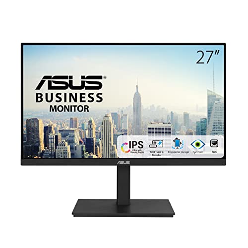 ASUS 27” 1080P Docking Monitor (VA27ECPSN) – Full HD, IPS, 75Hz, Adaptive-Sync, Speakers, Eye Care (Renewed)