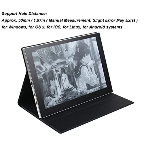VINGVO E Paper Monitor, High Response Wide Angle 1200x825 9.7inch Ink Display 16:11 Screen Ratio 100-240V for Computer (US Plug)