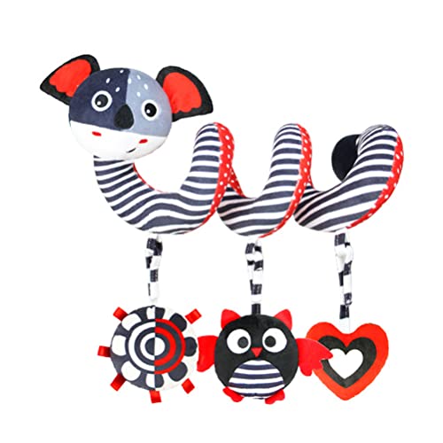 Car Seat Toys For Infants Baby 0-6 Months Newborn Toys, Stroller Toys Accessoire Bebe Toy Take Along Play Activity Spiral Travel Toy Black And White High Contrast Stop Crying Baby Toys For Crib Gift
