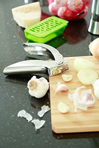 Kuhn Rikon Epicurean Garlic Press, Stainless Steel, 6.5 x 1 x 1.5 inches, Silver