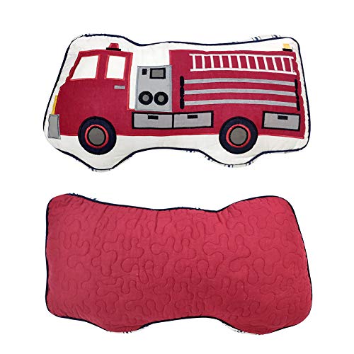 Brandream Boys Fire Truck Pillow & 3Pcs Cars Baby Crib Bedding Set