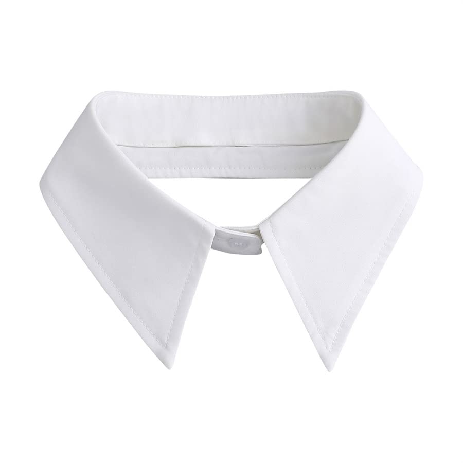 DNLKWGO Pointed Fake Collar Blouse - Detachable False Collar for Women Shirt - White