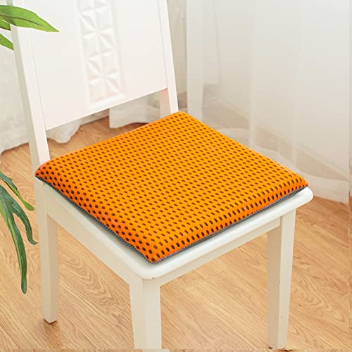 HYZXK Seat Cushion with Non-Slip Cover 100% Memory Foam,Seat Cushion for Back Pain with Ergonomic Design,- Perfect for Office Chair Car Wheelchair Travel,Orange,45x45cm