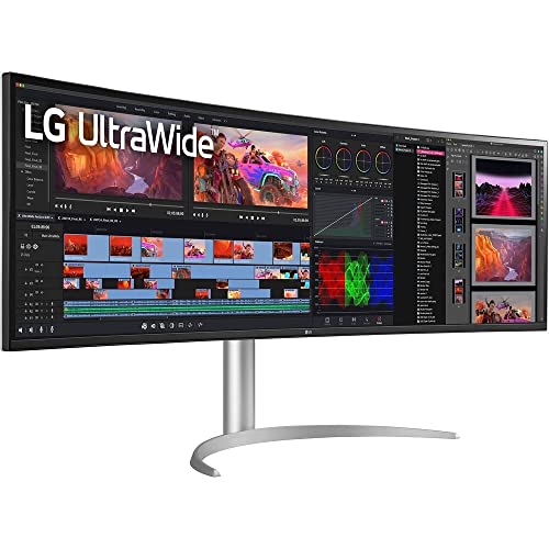 LG 49WQ95C-W 49" (5120x1440) 144Hz 5ms Curved LED FreeSync Monitor,Β White (Renewed)