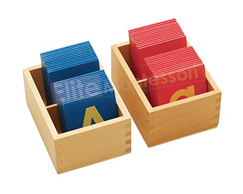 Elite Montessori Lower and Capital Case Sandpaper Letters with Boxes