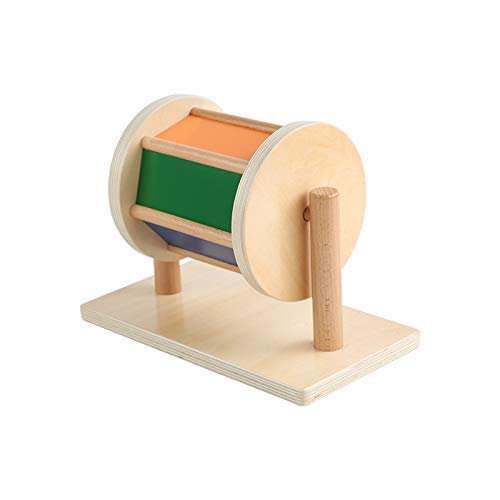 Adena Montessori Full-Size Spinning Drum Montessori Toys for Infant 6-12 Months 1 Year Old Babies Toddlers (Typical)
