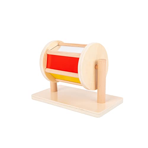 Adena Montessori Full-Size Spinning Drum Montessori Toys for Infant 6-12 Months 1 Year Old Babies Toddlers (Typical)