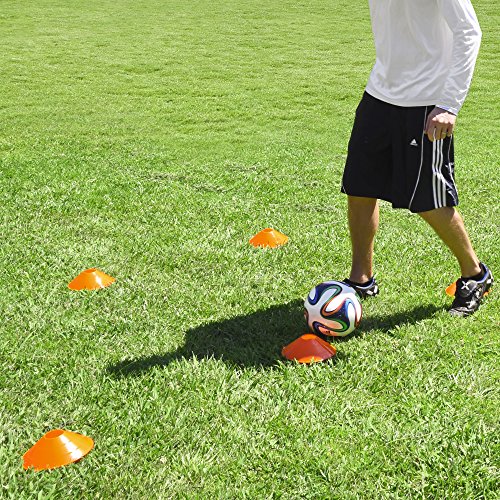 GoSports Sports Training Cone 20 Pack with Tote Bag