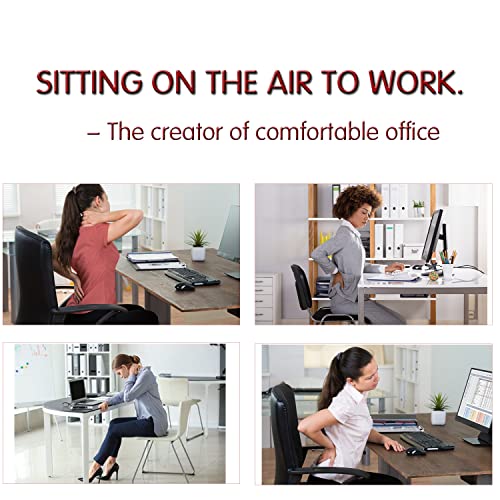 WalBryka High Comfortable Airbag Office Chair Cushion Pain Relief Air Seat Cushions with Non-Slip Cover (Gray)